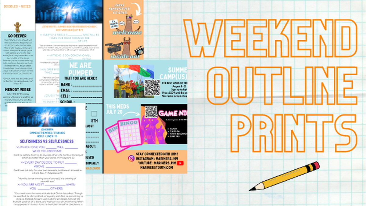 Weekend Student Outline Template | Graphics and Media Packs | Download ...