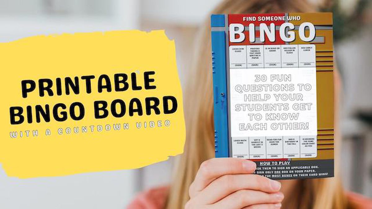 Find Someone Who - Back to School Edition- Interactive Countdown & Game ...