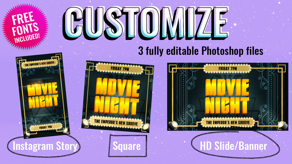 Event Graphics: Movie Night | Graphics and Media Packs | Download Youth ...