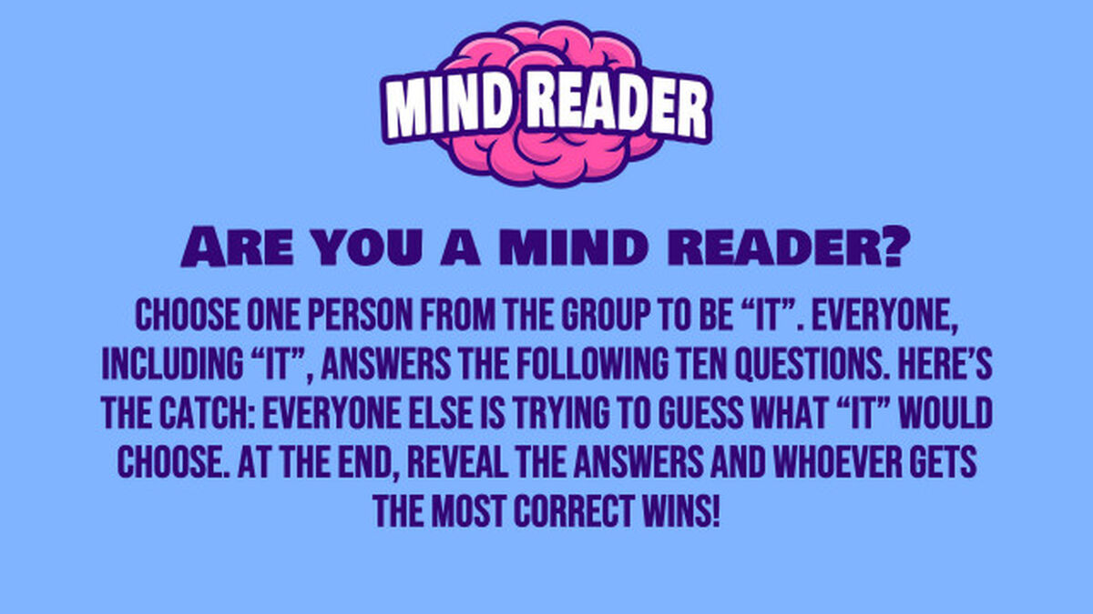 Mind Reader | Icebreakers | Download Youth Ministry