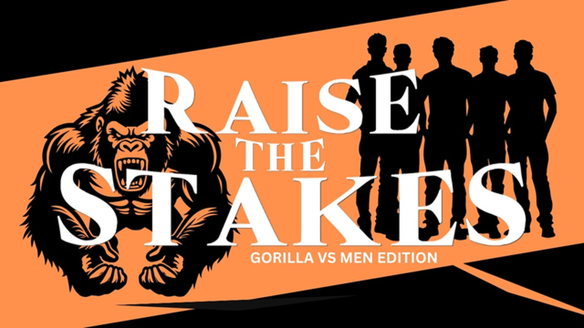 gorilla fighting men