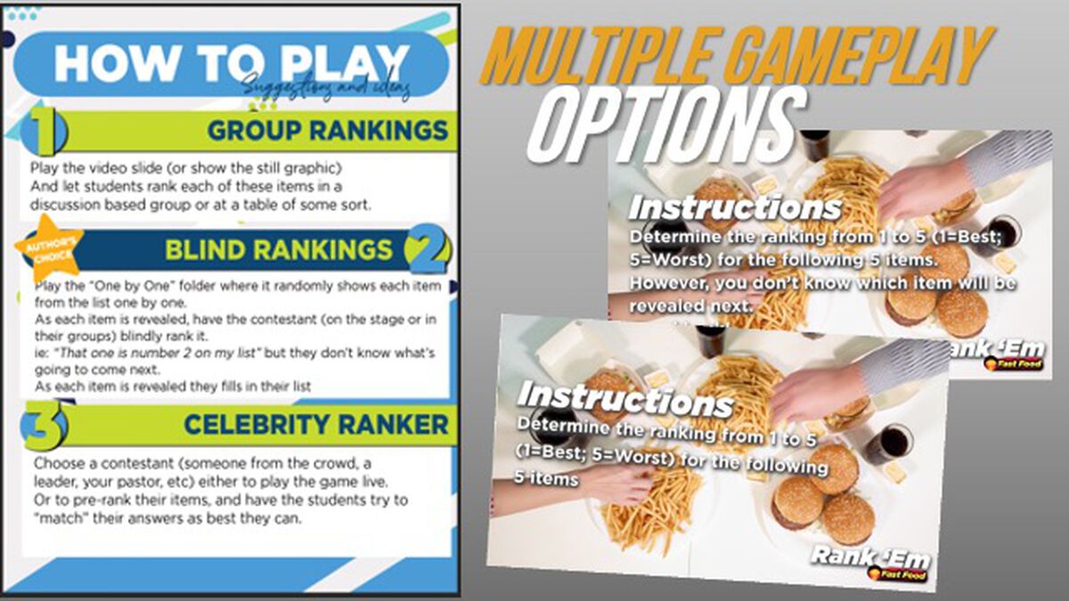 Rank 'Em - Fast-Food Edition | Games | Download Youth Ministry