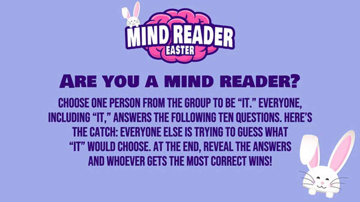 Mind Reader: Easter | Easter Games | Download Youth Ministry