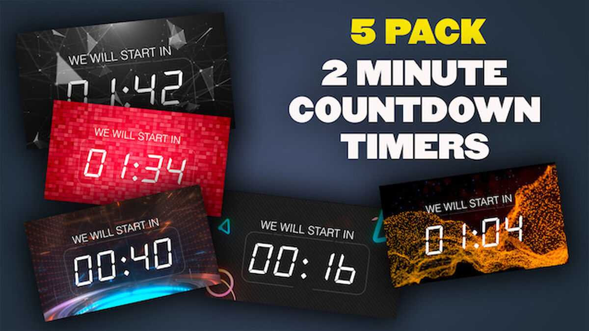 5 Pack 2 Minute Countdown Timers | Countdowns | Download Youth Ministry